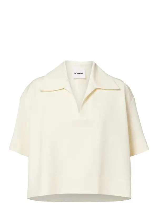 JIL SANDER Knitted Polo Shirt - White