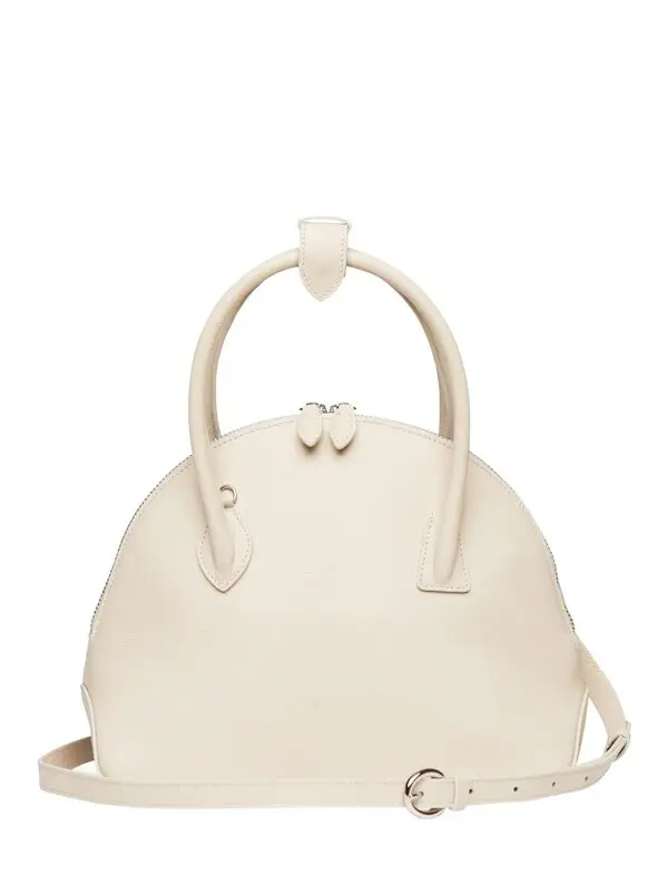 LIFFNER Dome Leather Top Handle Bag - Cream