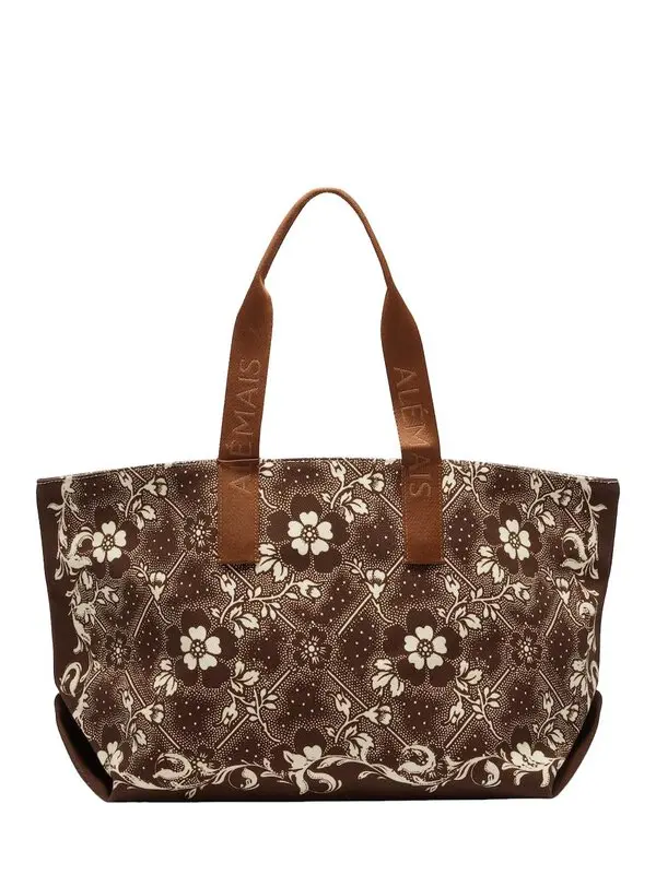 ALEMAIS Alémais Floral Canvas Tote - Brown