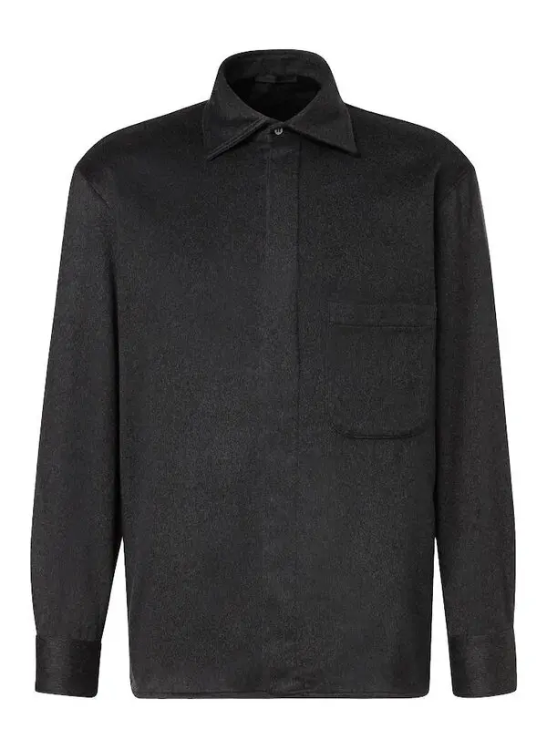 SAMAN AMEL Cashmere Overshirt - Grey