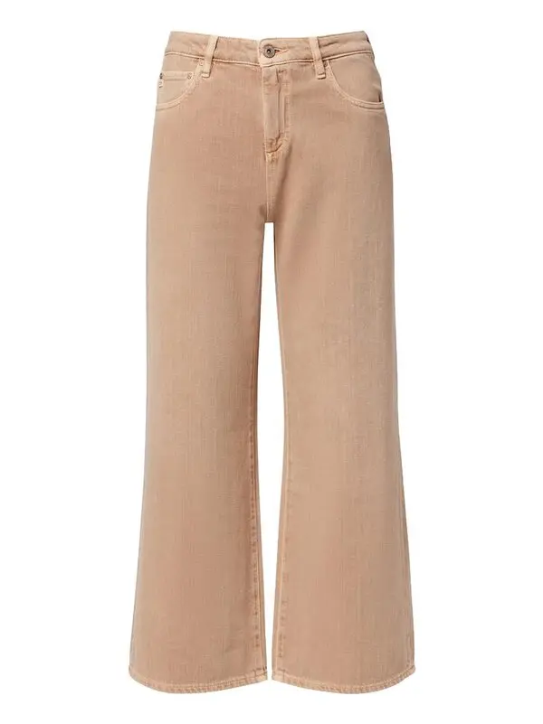 Ag Saige Cropped Wide-leg Jeans - Pink