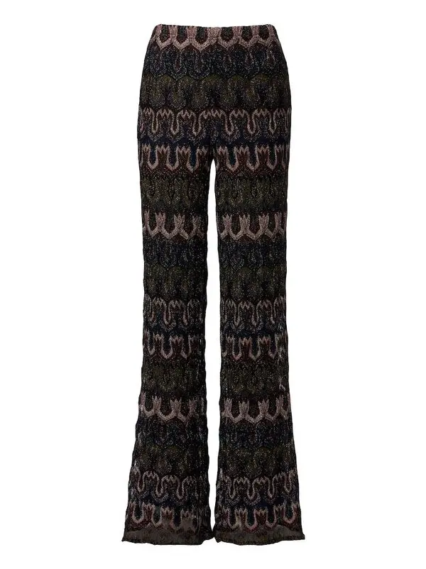 Missoni Intarsia Lamé Flared Pants - Multicoloured