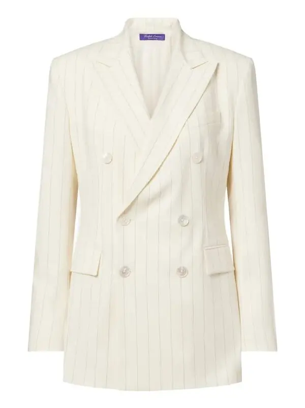 Ralph Lauren Wool Double-breasted Jacket - White