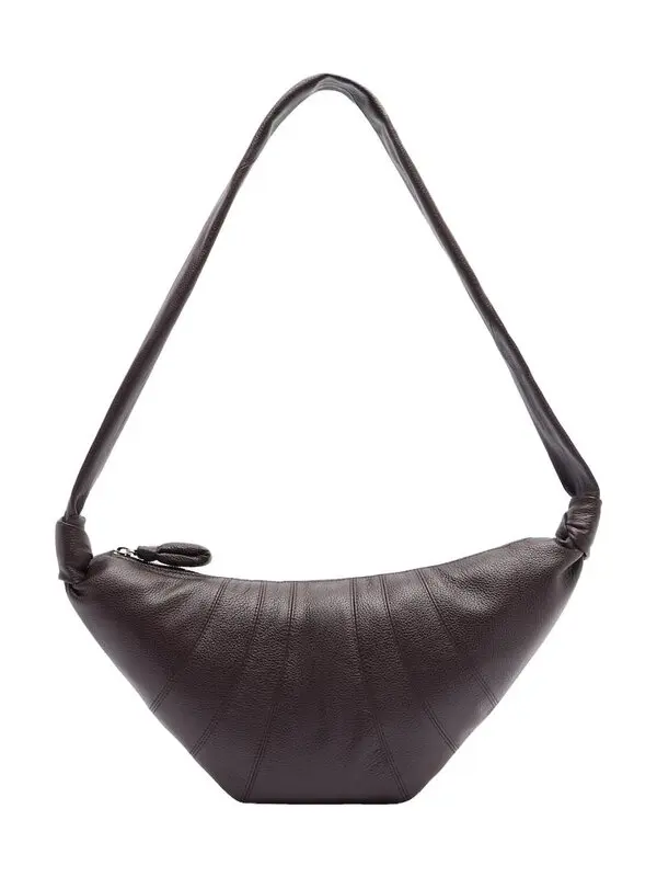 LEMAIRE Medium Leather Shoulder Bag - Brown