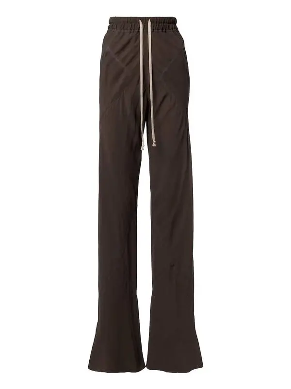 Rick Owens Silk Charmeuse Wide-leg Pants - Brown