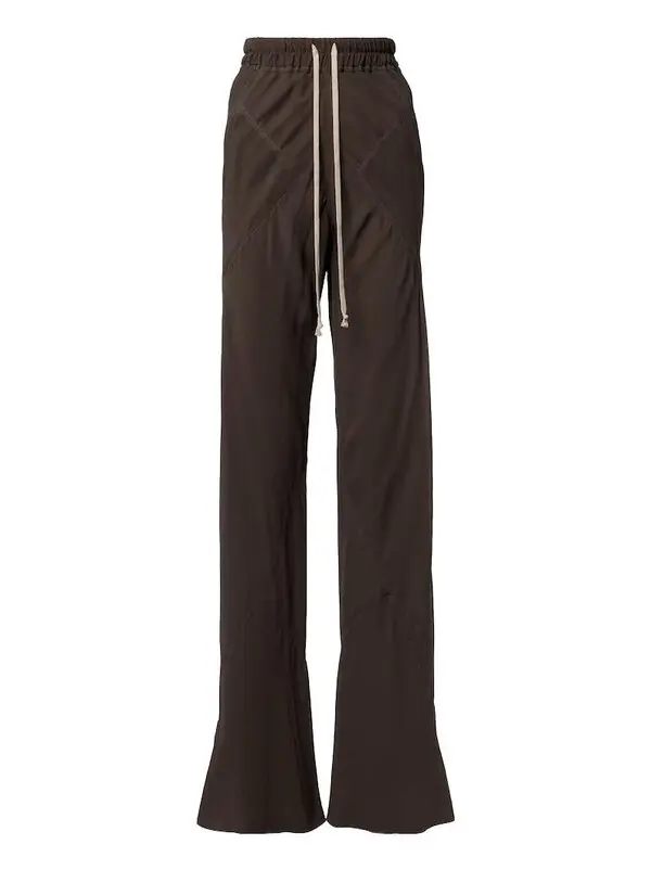 Rick Owens Silk Charmeuse Wide-leg Pants - Brown