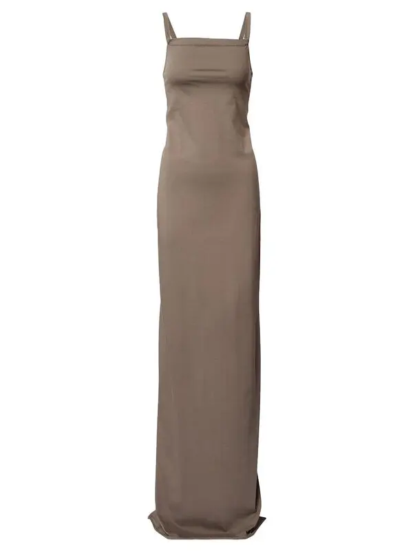 Rick Owens Temple Cotton Maxi Dress - Grey