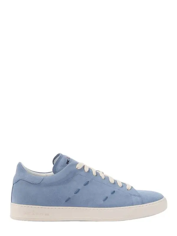 Kiton Suede Low Top Sneakers - Blue