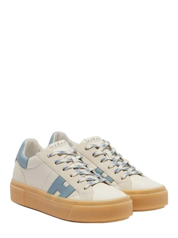 Hogan Crosswind Leather Sneakers - White