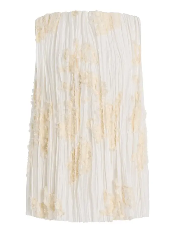 KALLMEYER Daria Pleated Cotton-blend Top - Ivory