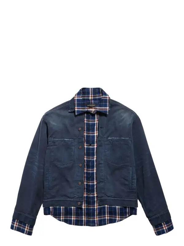 Balenciaga Patched Shirt Jacket - Blue