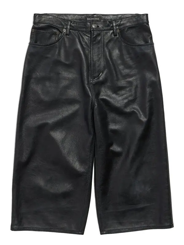 Balenciaga Cropped Baggy Pants - Black