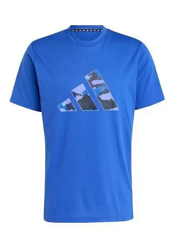 Adidas Train Essentials Camo Graphic Logo T-shirt - Semi Lucid Blue