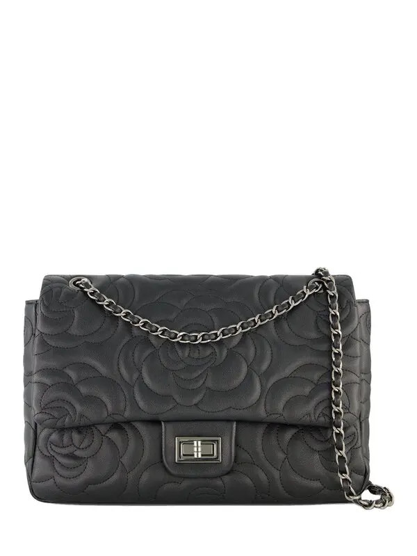 THE NOLI SHOP Alessia Rose Embossed Leather Bag - Black