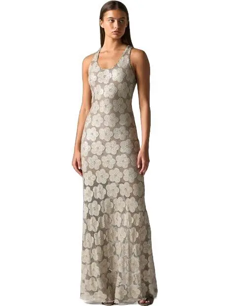 JBQ Ricky Sequin Gown - Champagne
