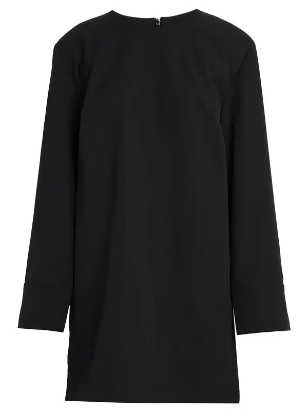 GANNI Twill Cape Mini Dress - Black