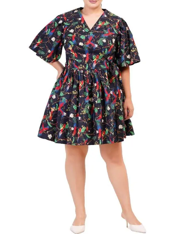 Leota Alena Mini Wrap Dress - Macaw