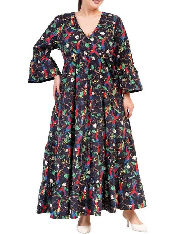 Leota Sariah Poplin Maxi Dress - Macaw
