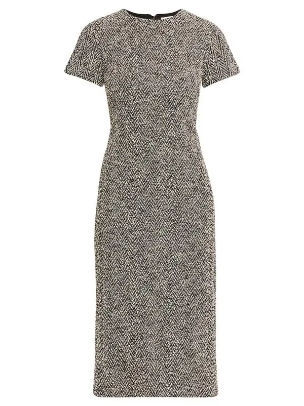 Max Mara Boucle Jersey Midi Dress - Black
