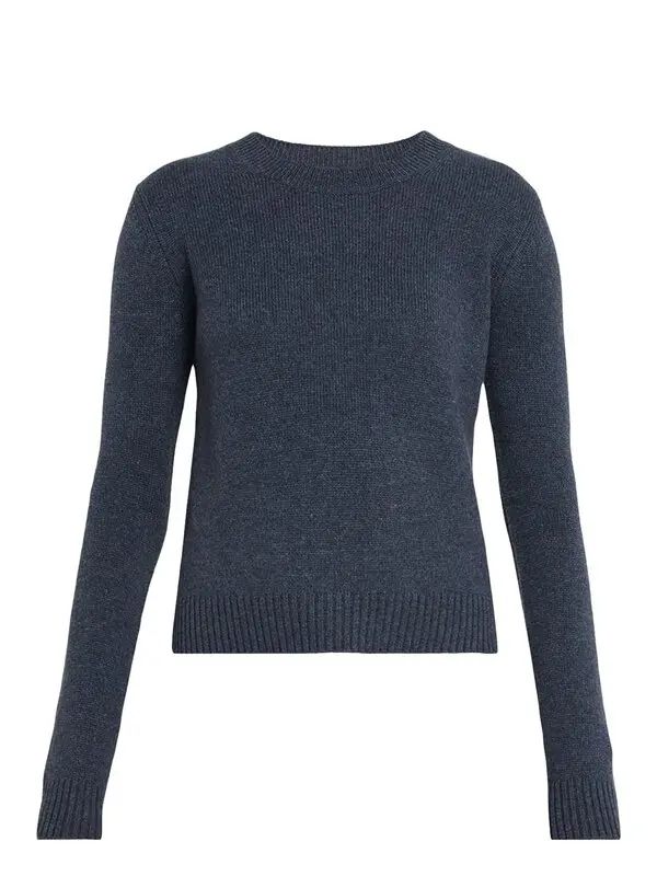 LISA YANG Cashmere Shrunken Crewneck Sweater - Nightfall