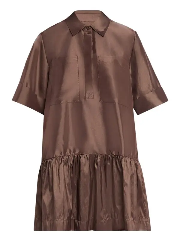 Simkhai Cris Short-sleeve Shirtdress - Chocolate
