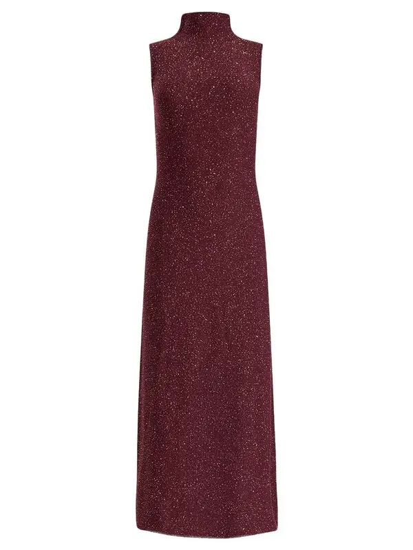 Altuzarra Marian Metallic Maxi Dress - Maroon