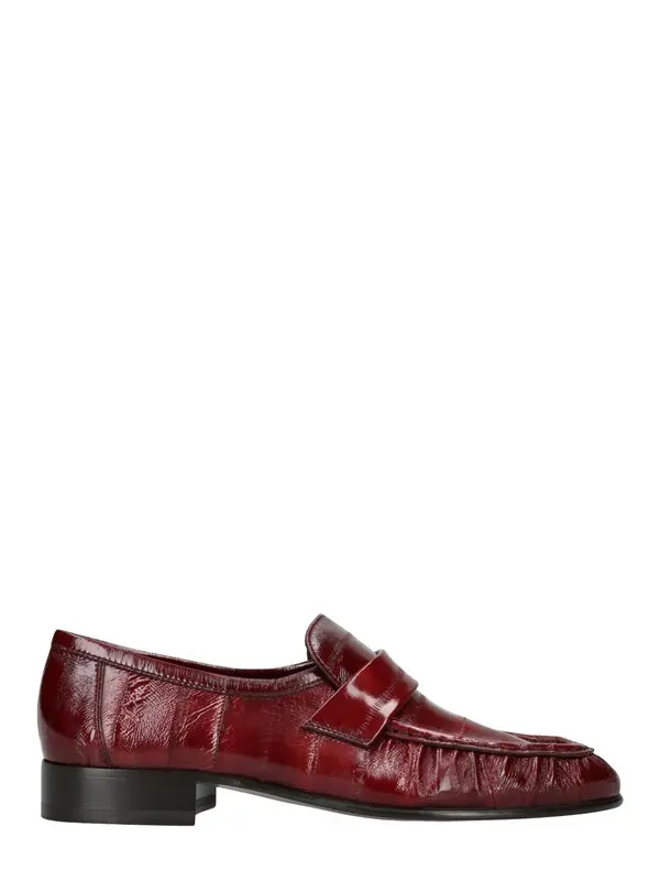 THE ROW Soft Eel Loafers - Red
