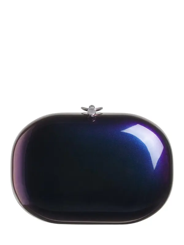 Jeffrey Levinson Elina Oval Clutch - Purple