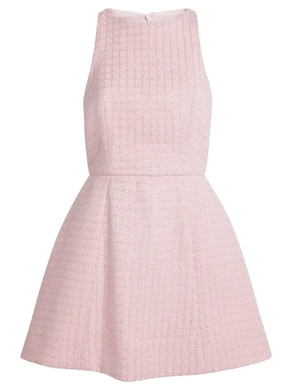 Sandro Tweed Sequinned Mini Dress - Pink