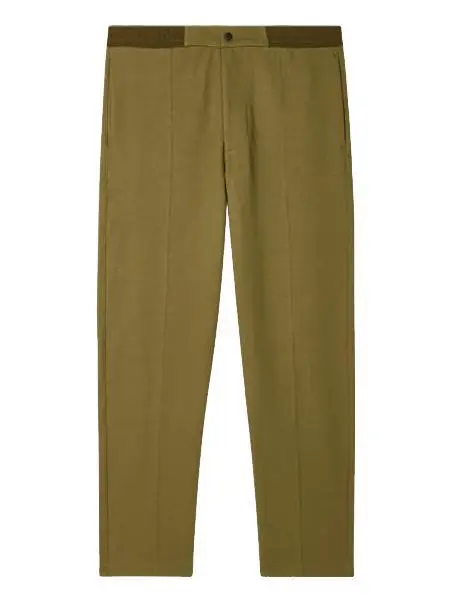 Paul Smith Khaki Cotton Jersey Front-seam Sweatpants - Green