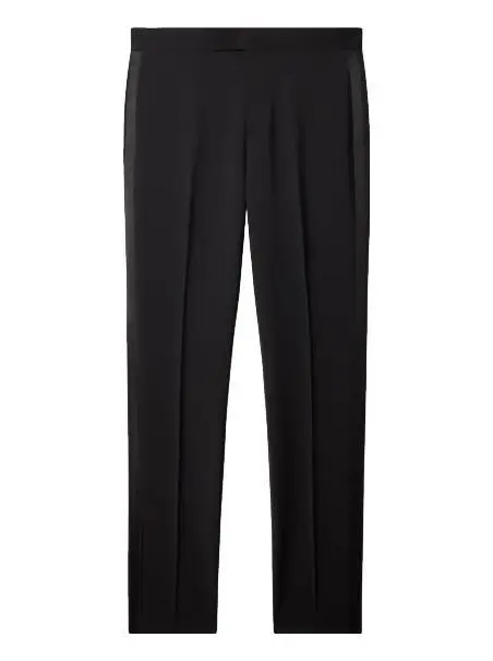 Paul Smith Tailored-fit Wool-mohair Evening Trousers - Black