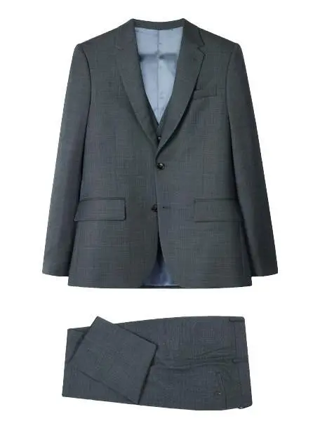 Paul Smith The Soho Tailored-fit Superfine Merino Three-piece Suit - Blue