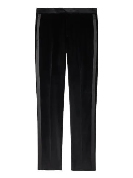 Paul Smith Tailored-fit Velvet Trousers - Black