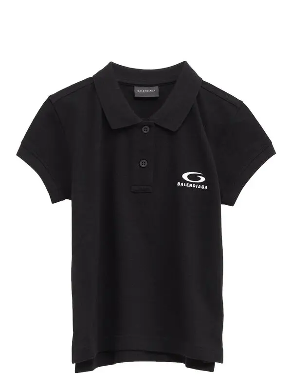 Balenciaga Cotton Polo Shirt - Black