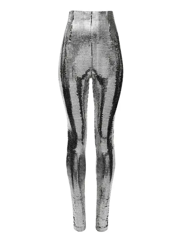 MAISON MARGIELA Metallized Leggings - Silver