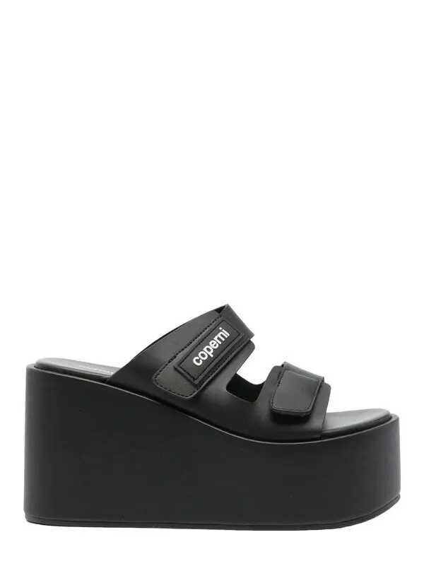 Coperni Wedge Double-strap Sandals - Black