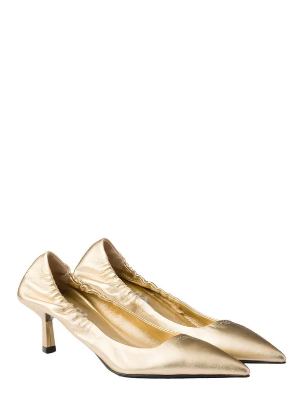 Prada Mordoré Nappa Leather Pumps - Gold/silver