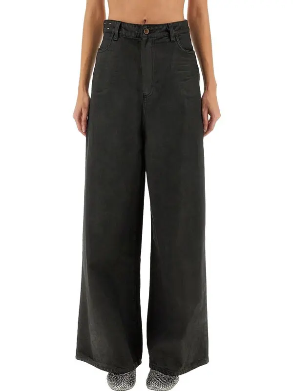 ALYSI Wide Leg Jeans - Black