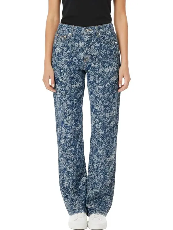 GANNI Floral Jeans - Blue