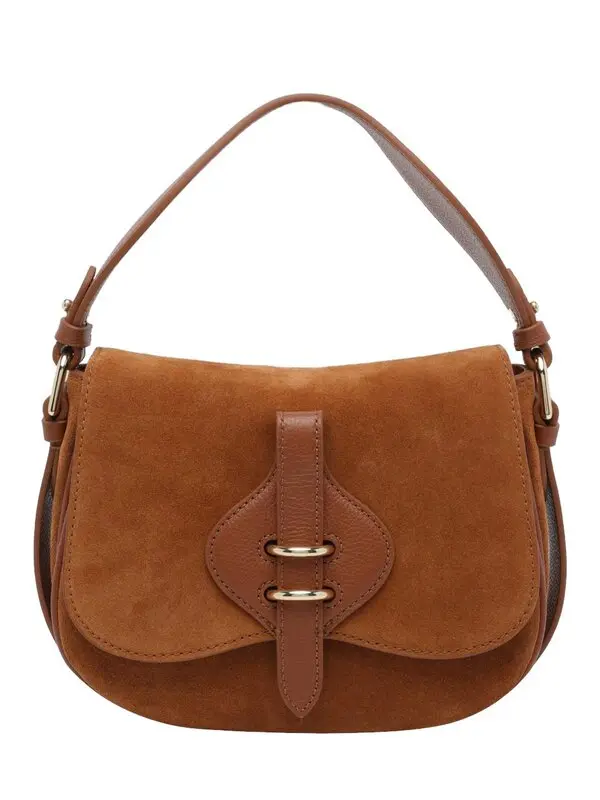 COCCINELLE Suede And Leather Mini Bag - Brown