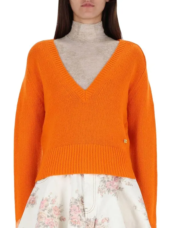 GANNI Pullover Sweater - Orange