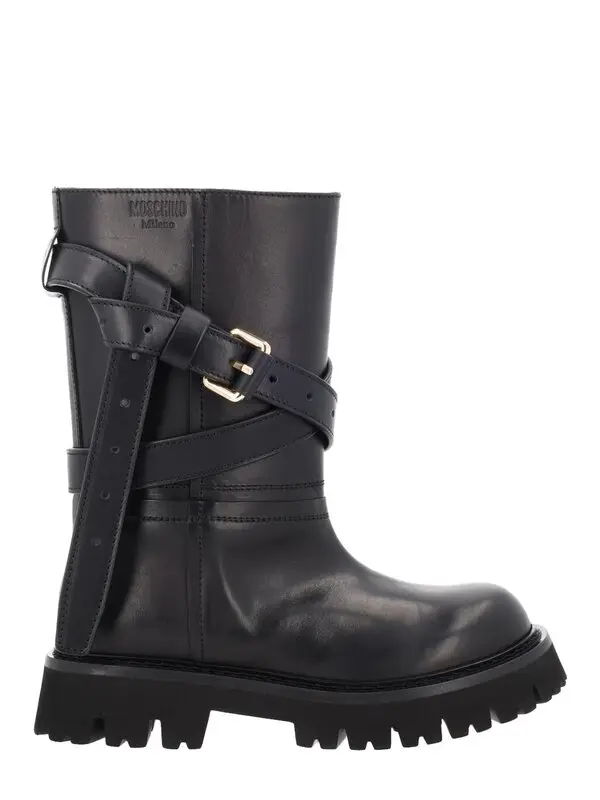 Moschino Mid-calf Boots - Black