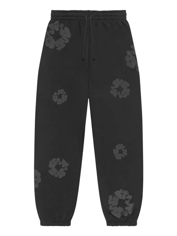 DENIM TEARS Mono Cotton Wreath Sweatpants - Black