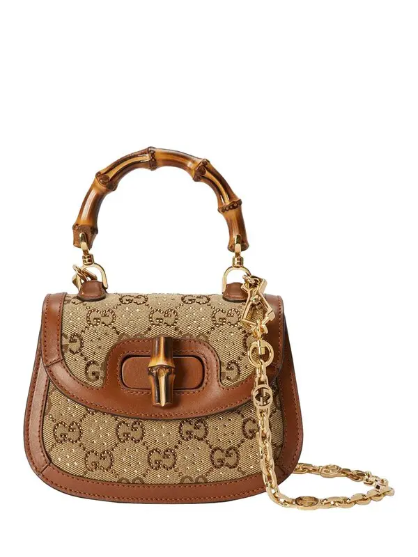 Gucci Bamboo 1947 Mini Top Handle Bag - Brown