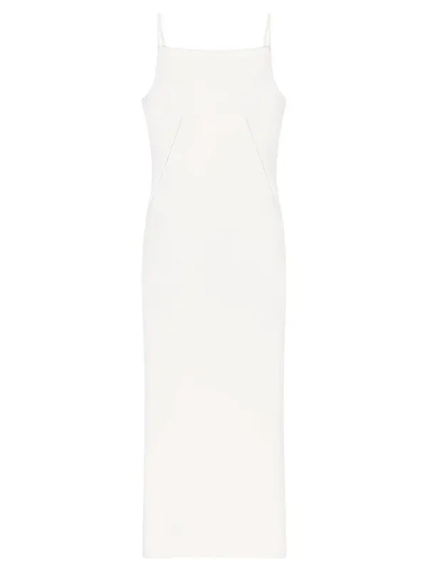 Givenchy Square Neckline Long Dress - Cream