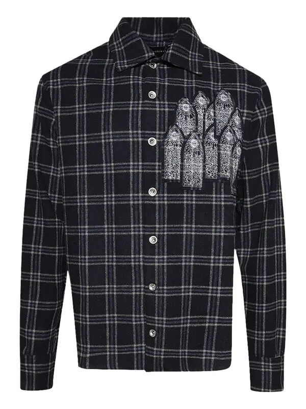 WHO DECIDES WAR BY EV BRAVADO Heavy Duty Flannel - Blue