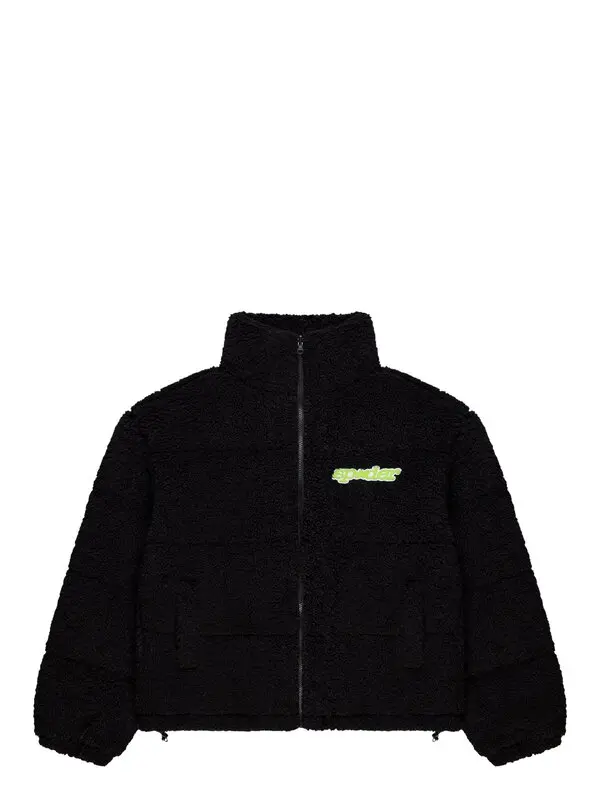 SP5DER Sherpa Puffer Jacket - Black