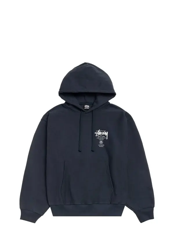 StÜssy World Tour Hoodie - Blue