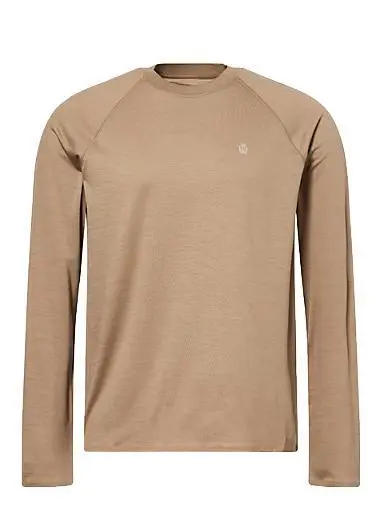 Dunhill Ath-luxury Long-sleeves Wool And Cashmere T-shirt - Brit Khaki