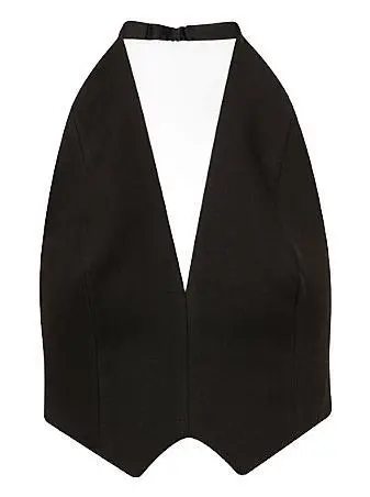 Camilla And Marc Rover Halterneck Woven Vest - Black